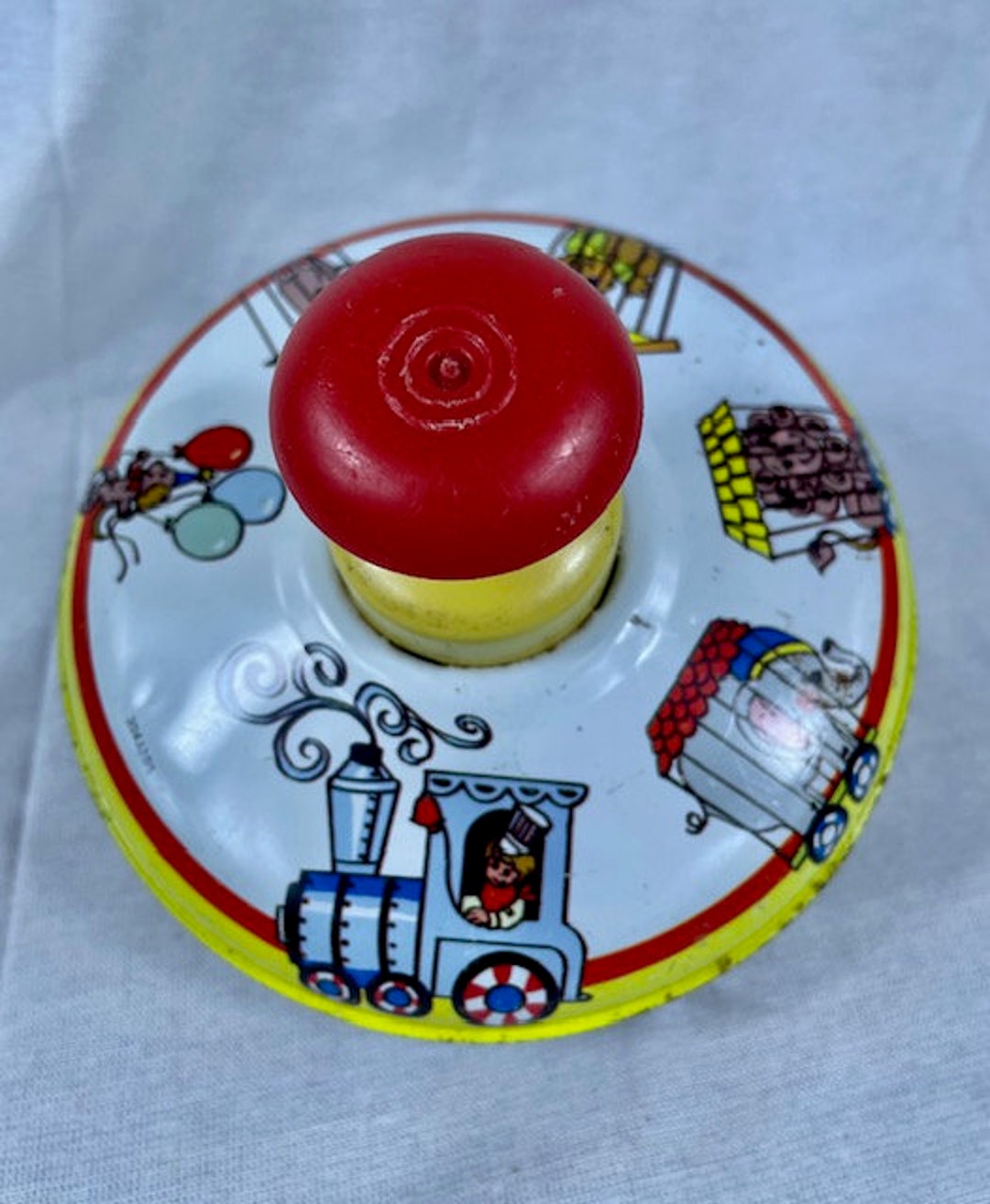 1950s Ohio Art Circus Animal Train Spinning Top/metal With Metal Stem ...