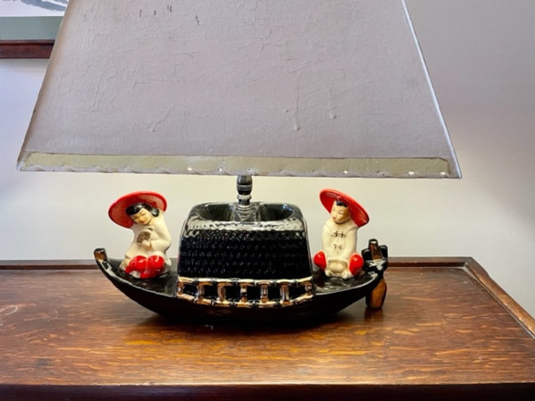 1954 Asian Chinese Junk Boat Lamp/tv Lamp - Etsy