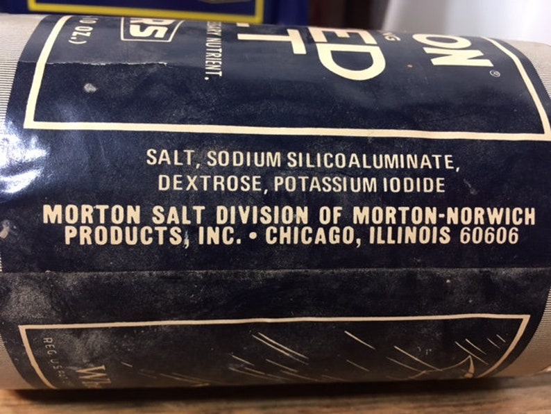 1960s Morton Salt Tray and 1914 Reproduction Cardboard Carton - Etsy
