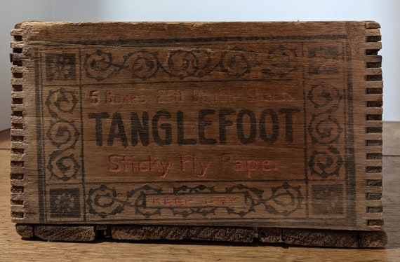 1920s Tanglefoot Fly Destroyer Dovetailed Crate/the Sanitary | Etsy