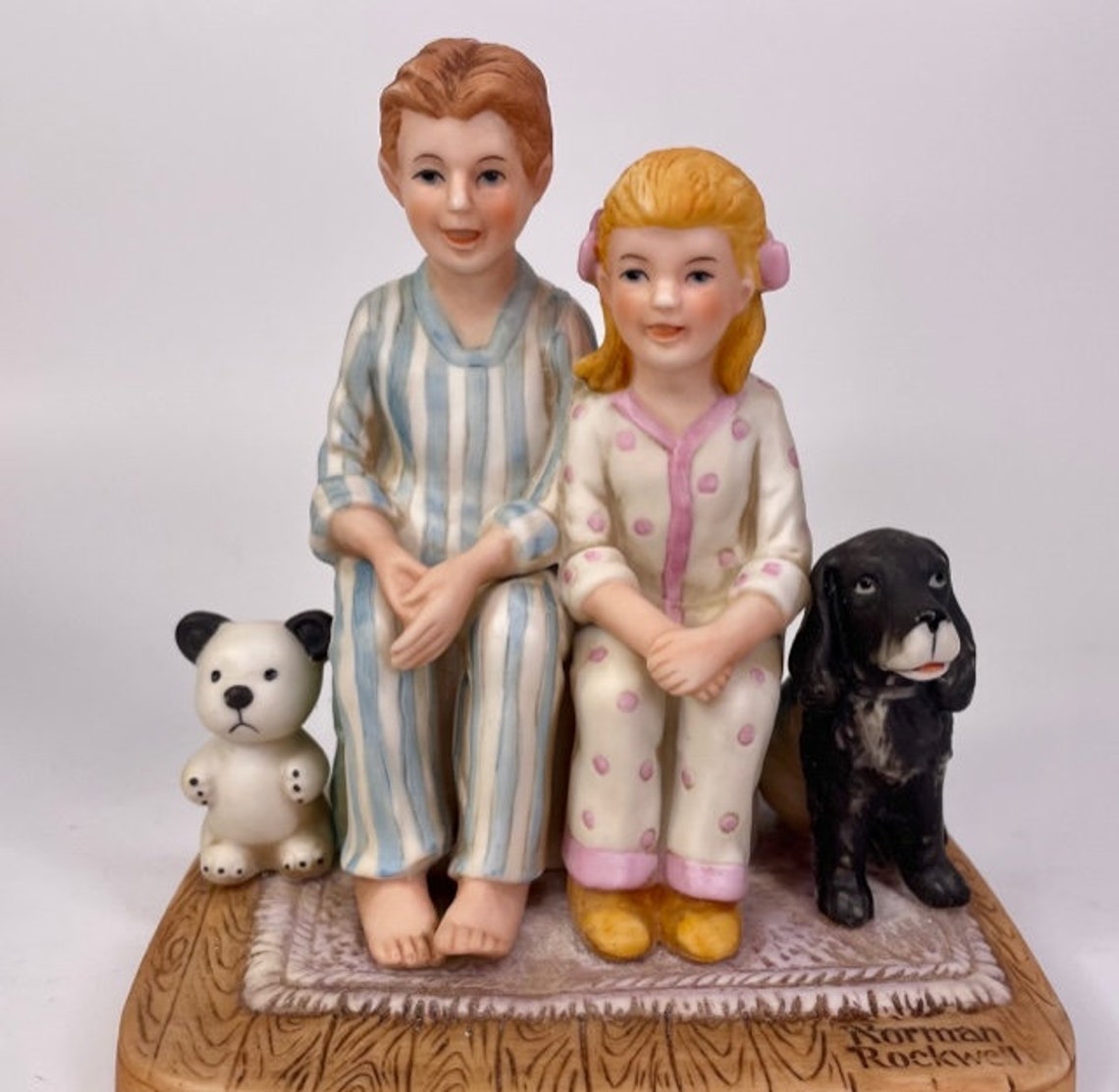1982 Santa's Visit/norman Rockwell/porcelain Figurine - Etsy