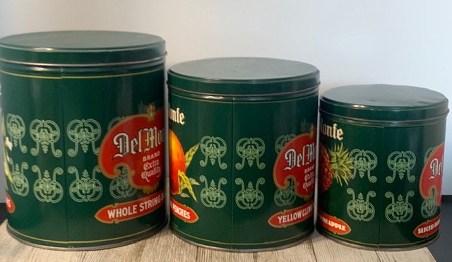 1980 Del Monte 3 Piece Canister Set/fruits and - Etsy