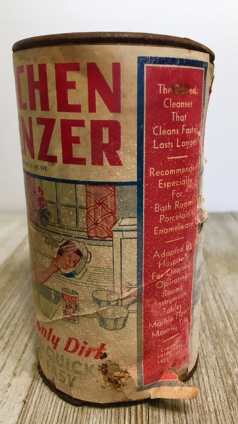 1933 Unopened Kitchen Klenzer/ Paper Label/hurts Only Dirt - Etsy
