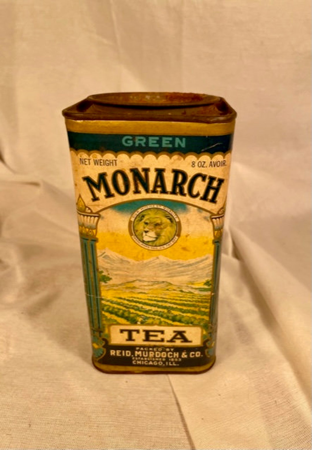 1930s Vintage Monarch Light of Asia India Tea Tin/green Tea - Etsy