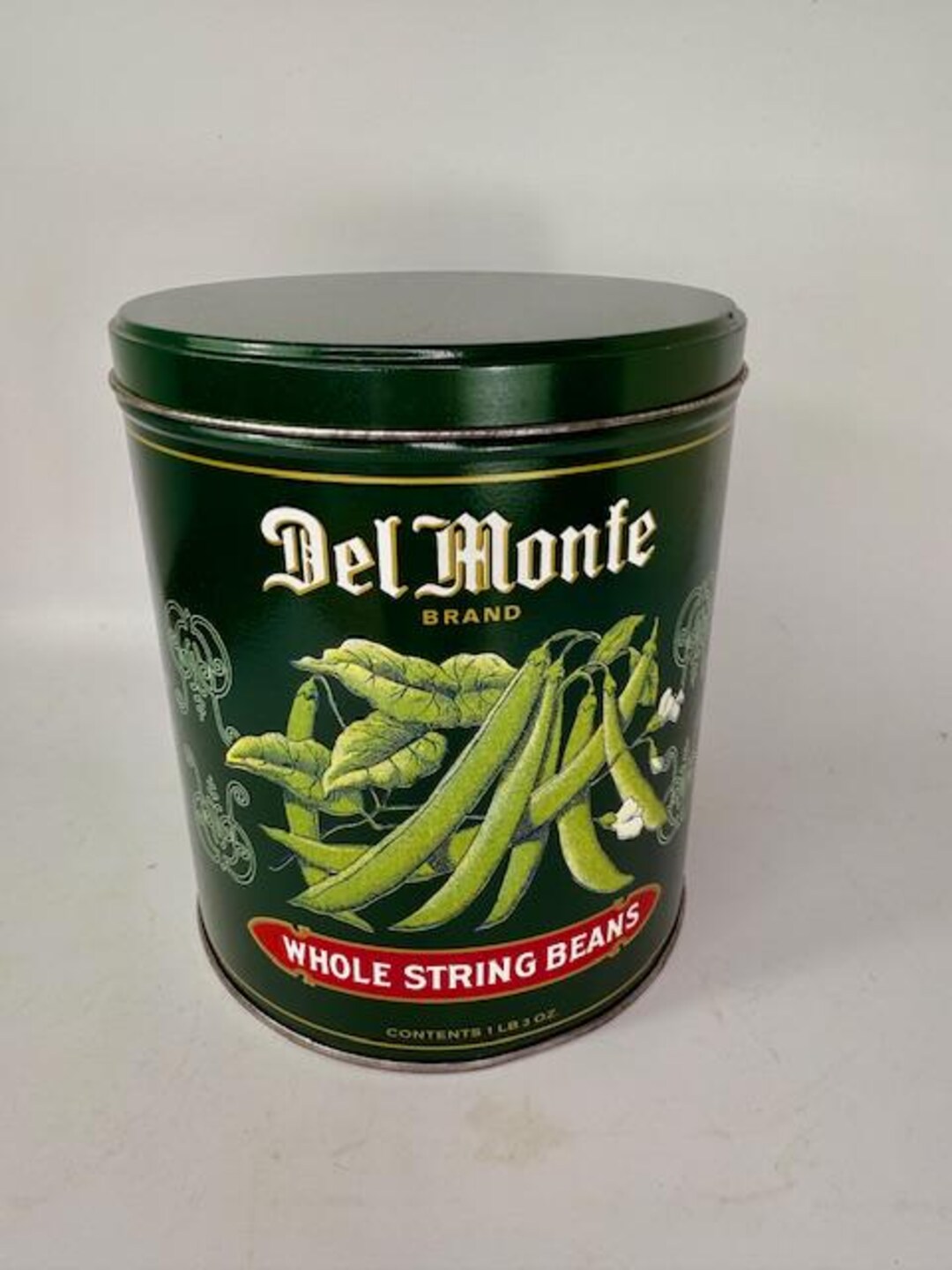 1980 Del Monte Whole String Beans Tin/vegetable Nesting Canister/green ...