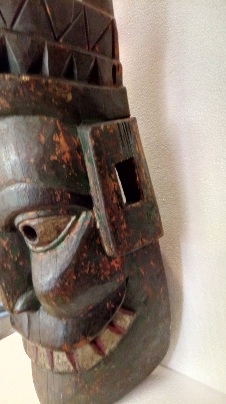 Nepalese Wooden Carved Ritual Festival Mask - Etsy