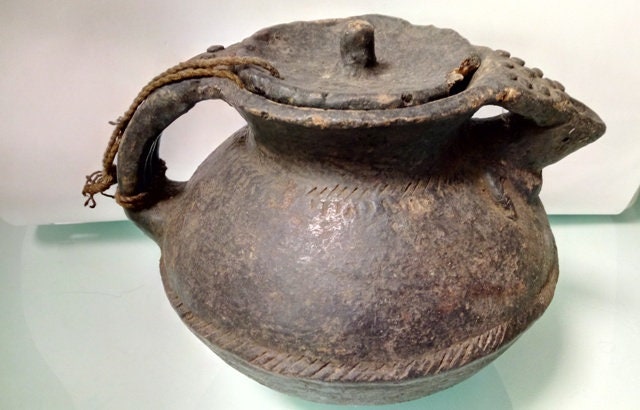 Old traditional Afghan Ghee Pot With Handle, Spout And Lid - Etsy 日本