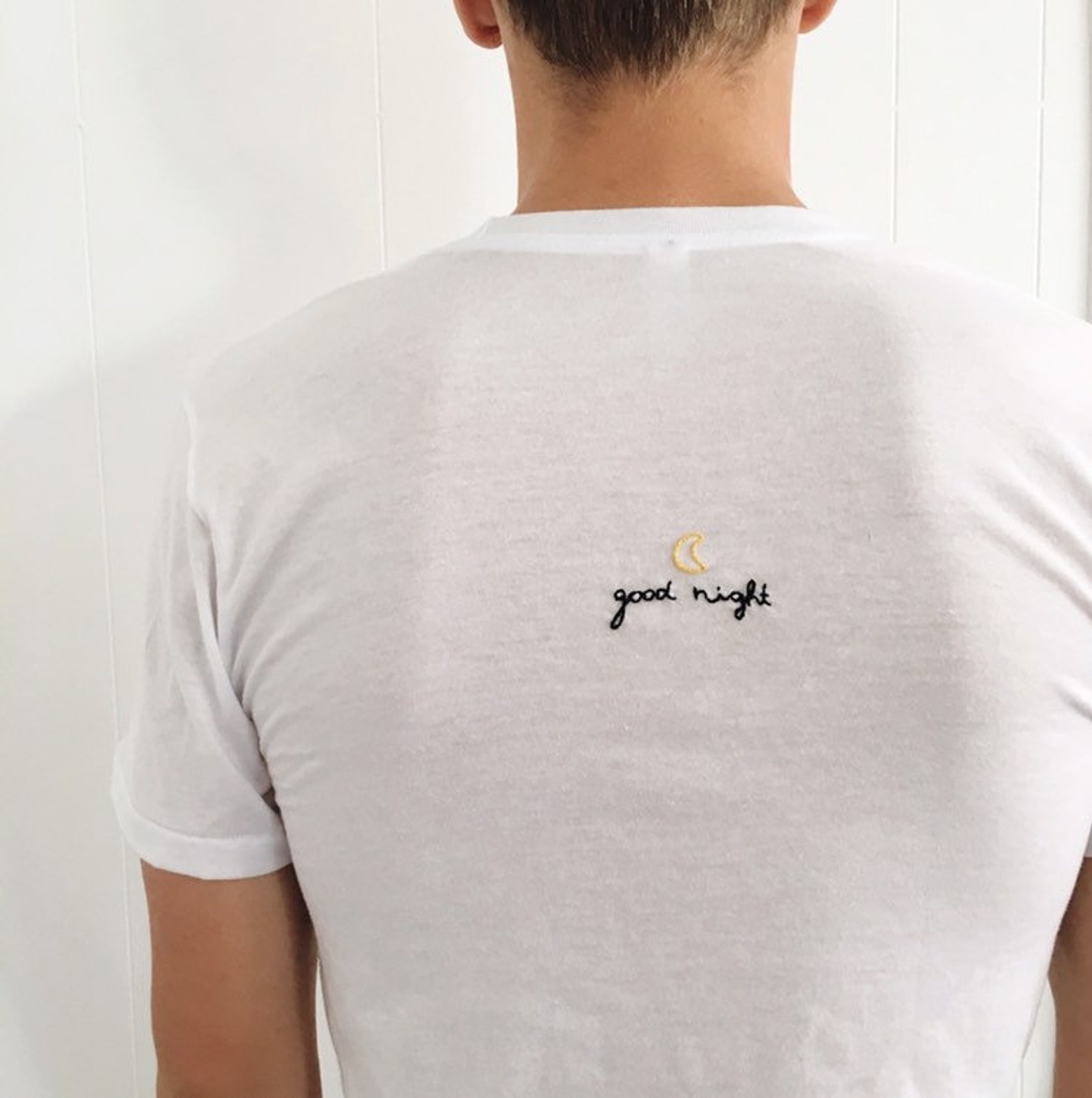 Good Morning Embroidered T-shirt - Etsy