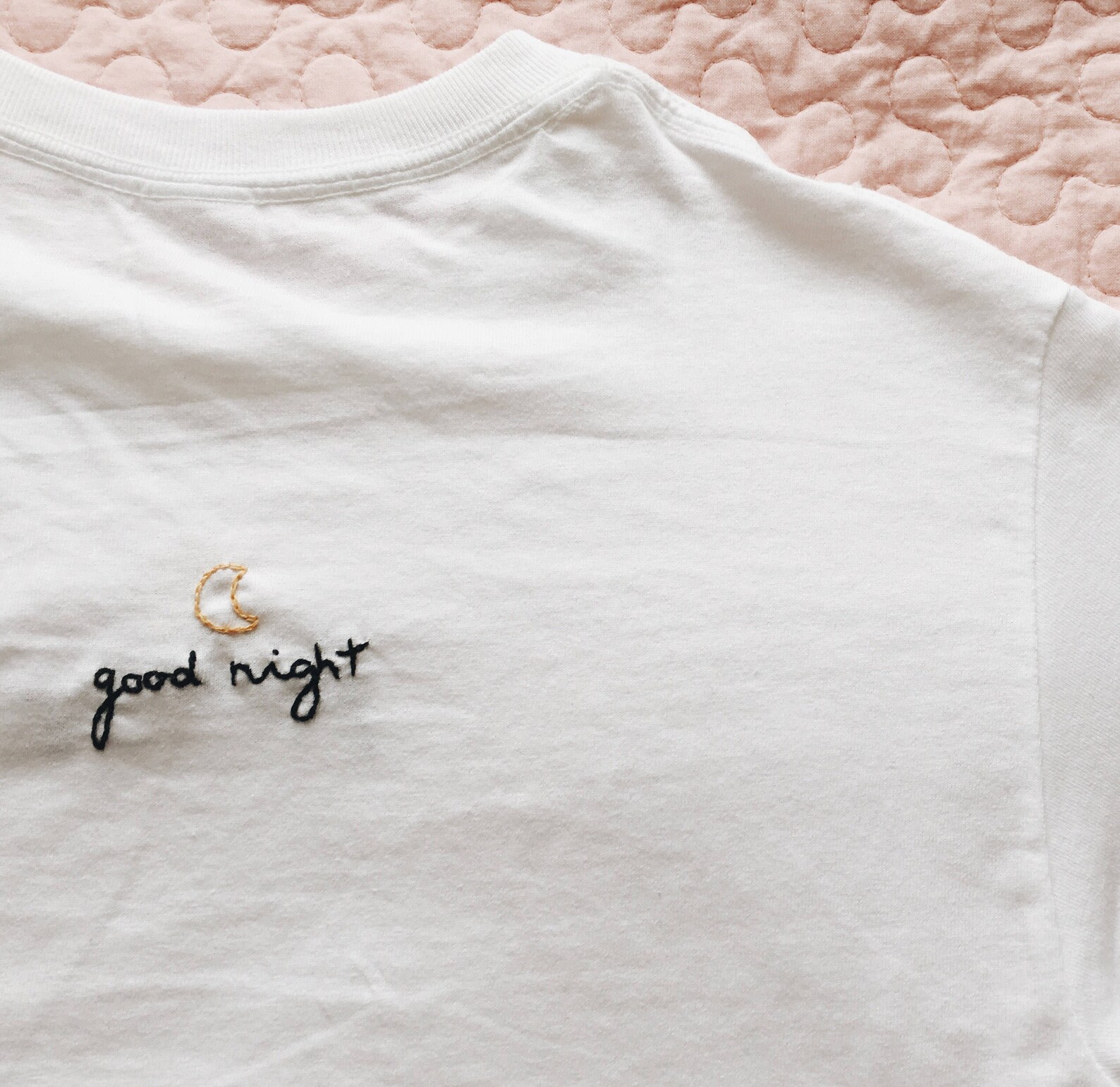 Good Morning Embroidered T-shirt - Etsy