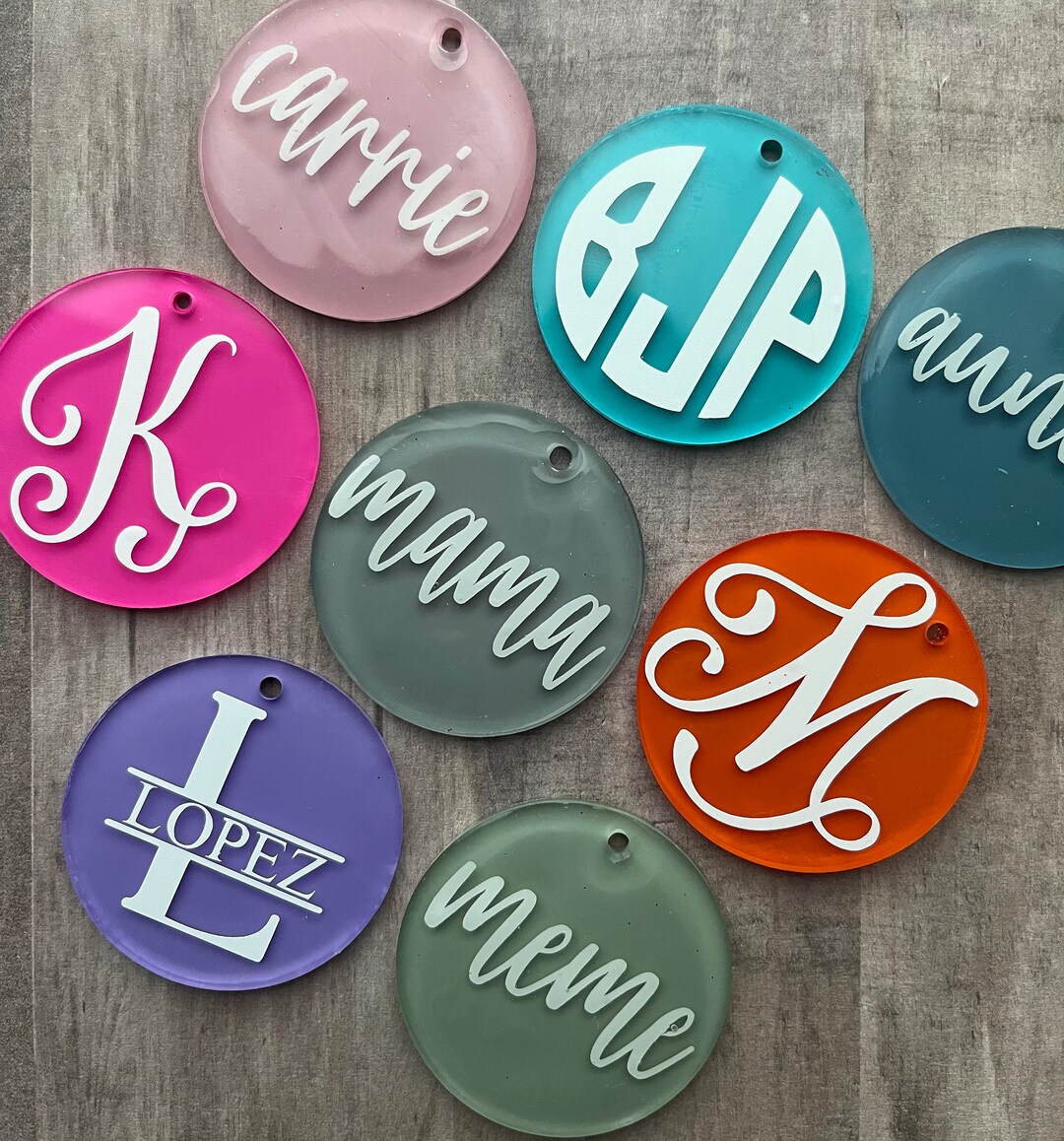 Personalized Luggage Tag School Bag Tag Personalized Acrylic Name Tag ...