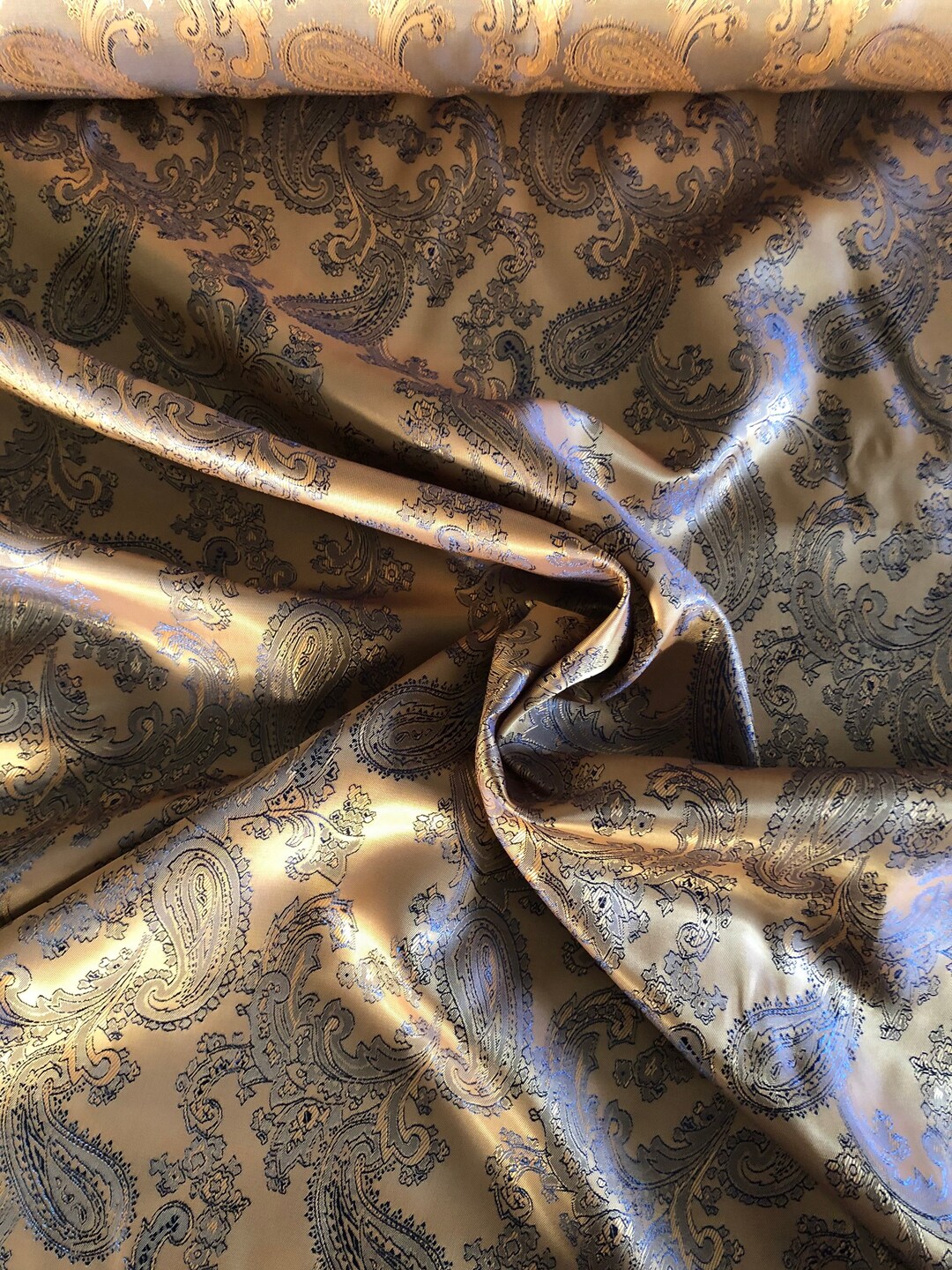 Copper Paisley Jacquard Lining Fabric: Two-tone Suit Lining - Etsy