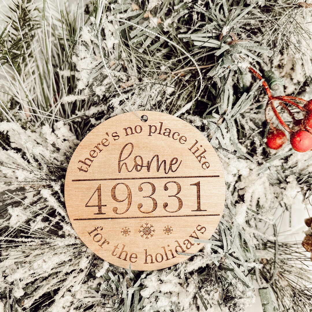 Zip Code Home for the Holidays Personalized Ornament - Etsy