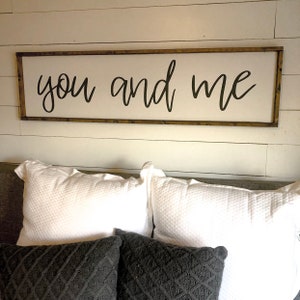You and Me. Above the Bed Sign [FREE SHIPPING!] - Etsy