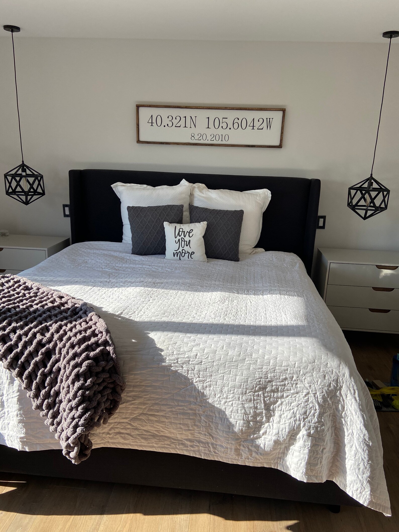 Coordinates. - Above Over the Bed Sign - Master Bedroom Wall Art ...