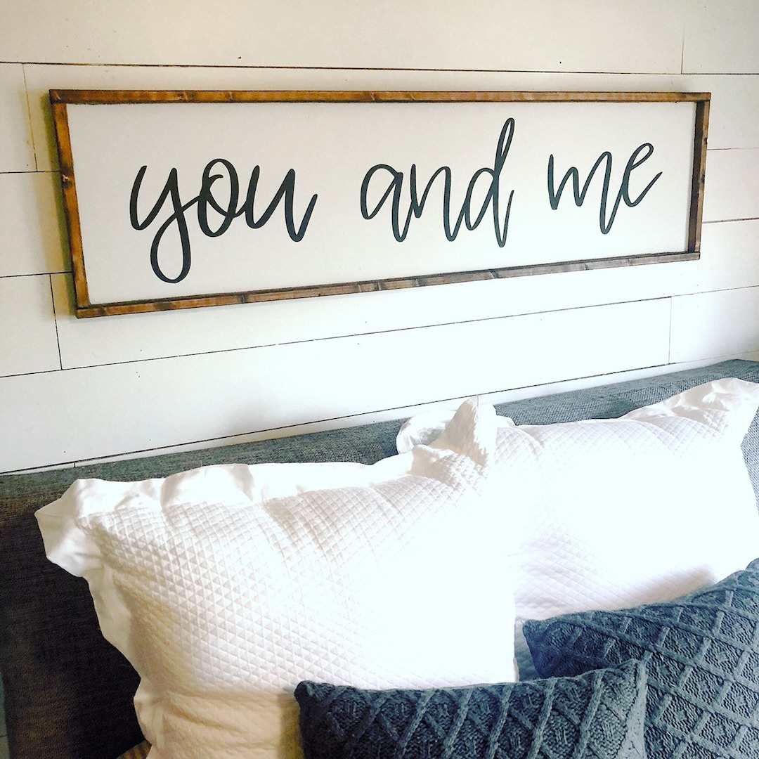 You and Me. Above the Bed Sign [FREE SHIPPING!] - Etsy