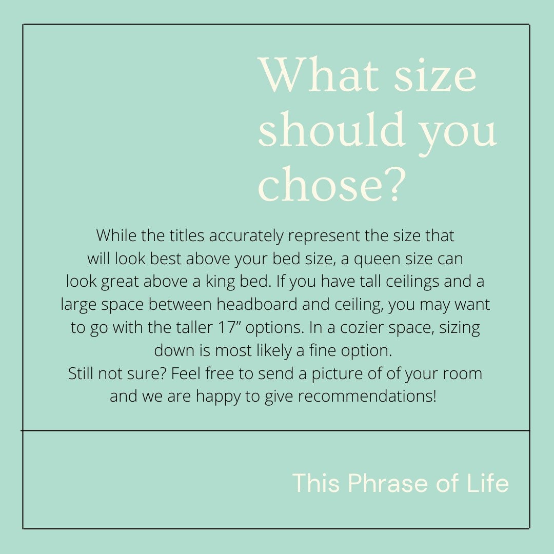 Coordinates. Above Over the Bed Sign Master Bedroom Wall | Etsy