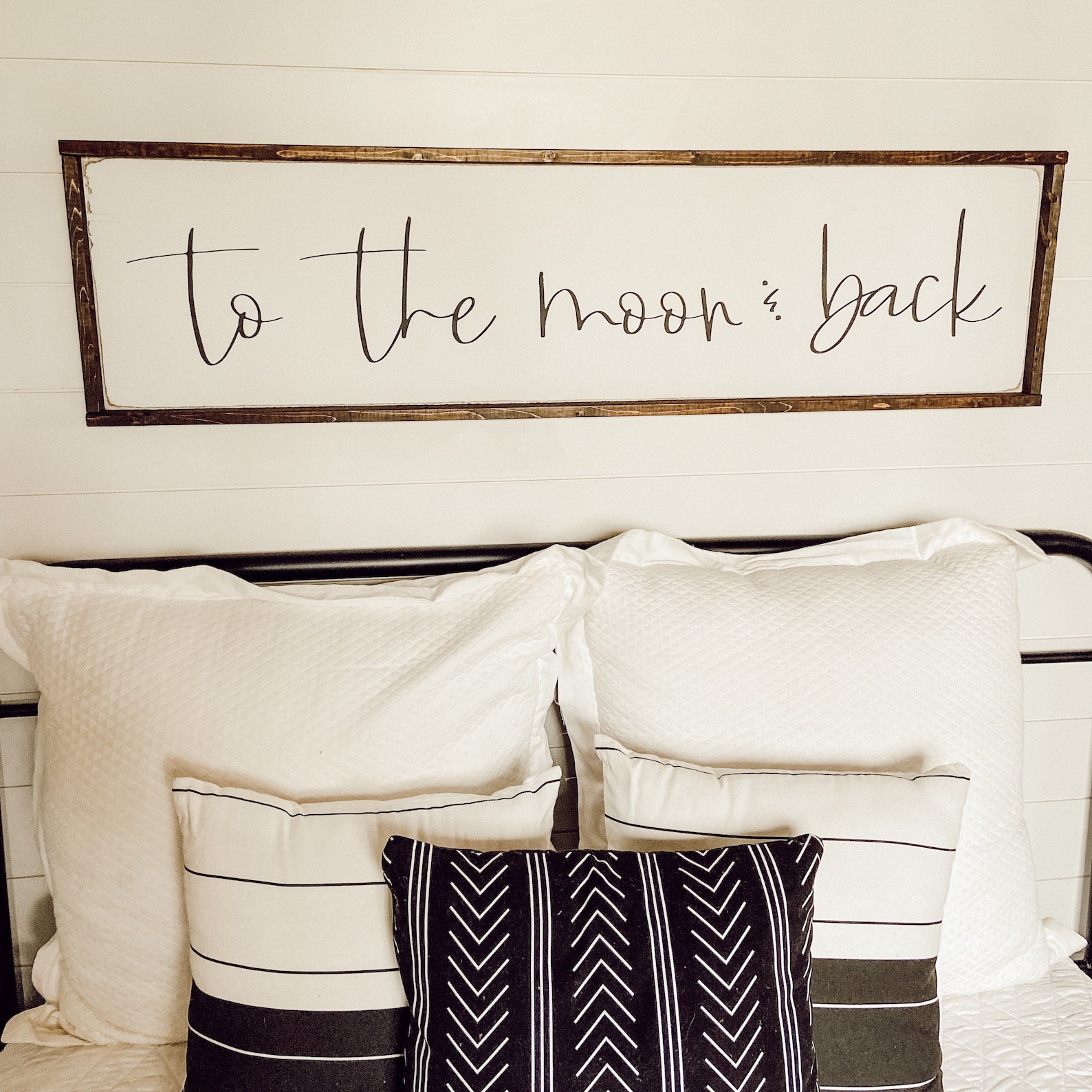To the Moon & Back. Above the Bed Sign FREE SHIPPING | Etsy