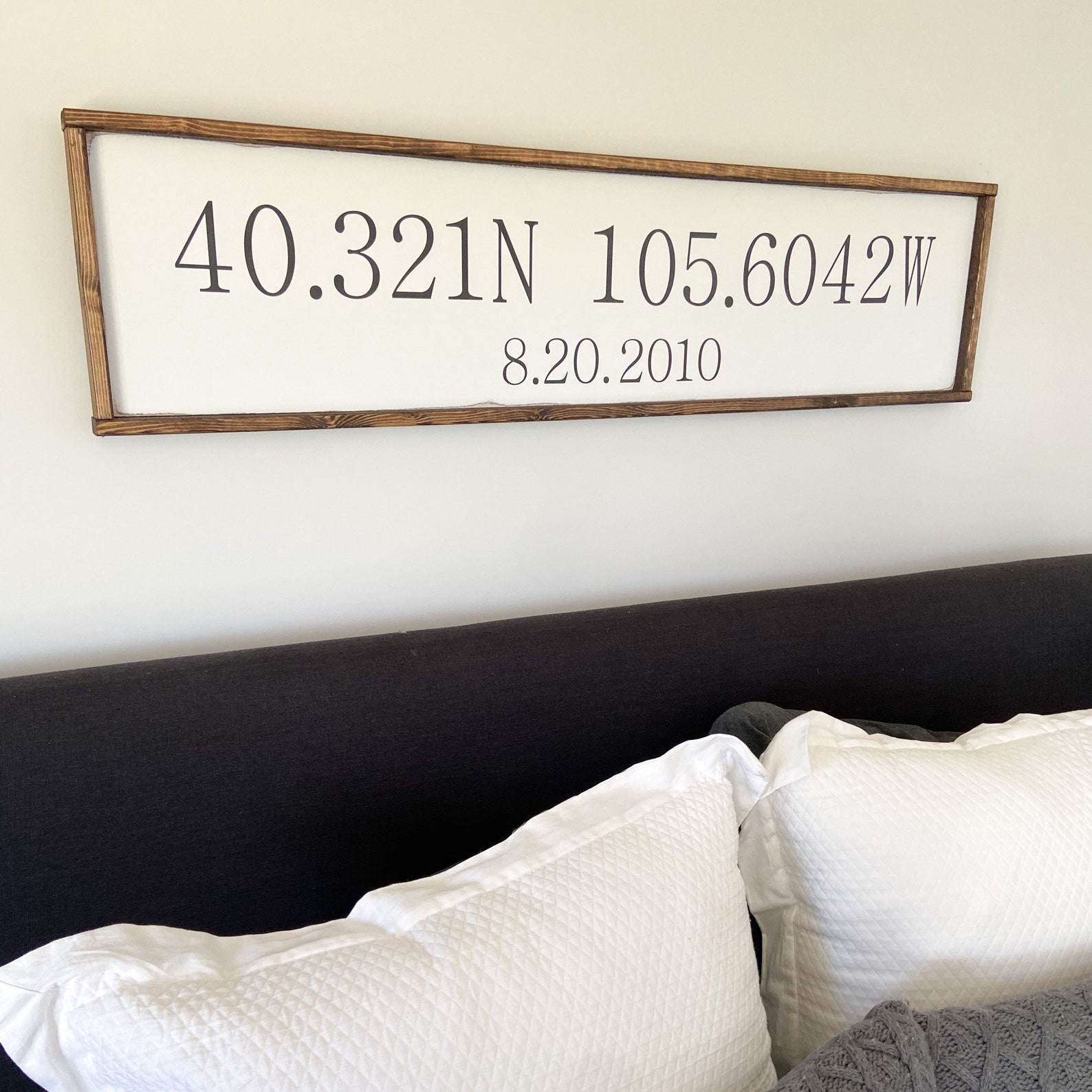 Coordinates. - Above Over the Bed Sign - Master Bedroom Wall Art ...