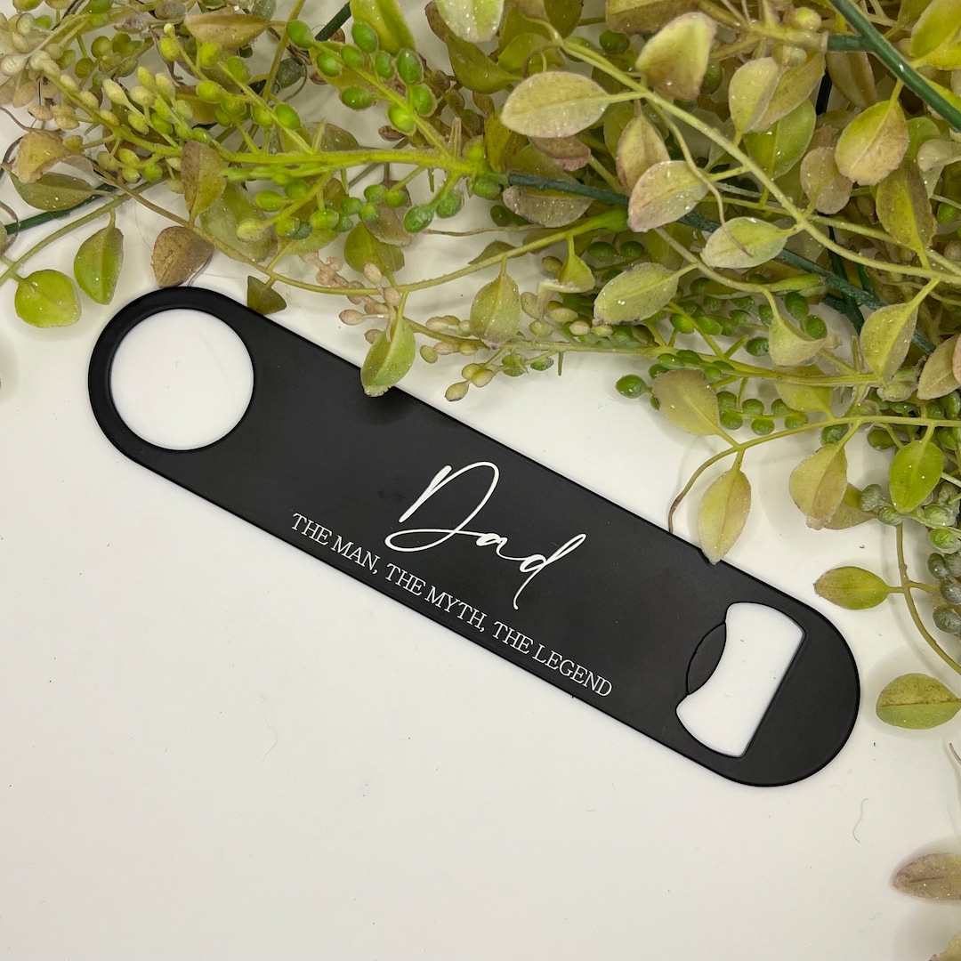 Matte Black Metal Bottle Opener * Fathers Day Gift * Best Dad Ever ...