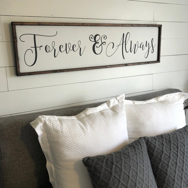 Forever & Always. Above Over the Bed Sign Master Bedroom | Etsy