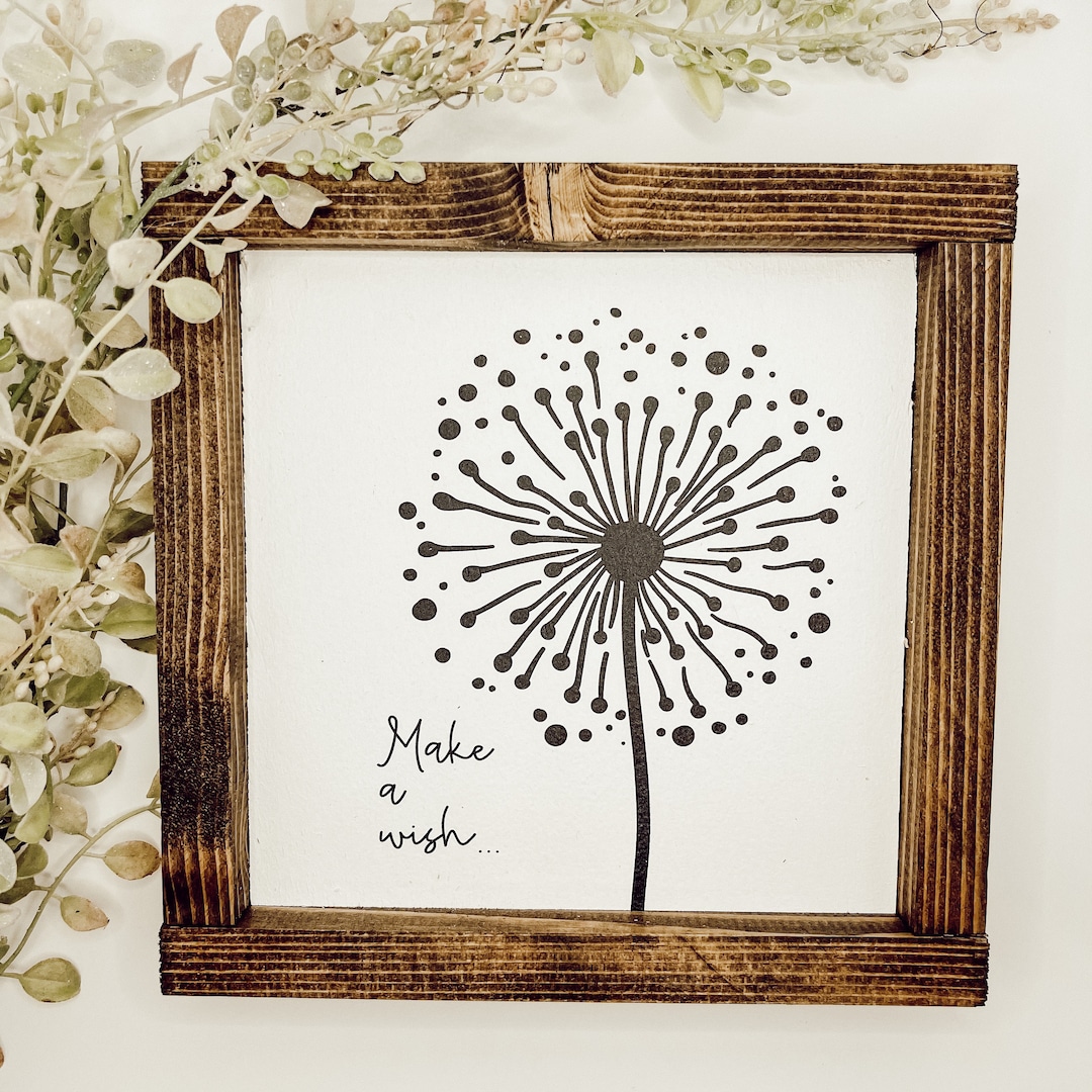 Make a Wish * Spring Decor * Wood Sign [FREE SHIPPING!] - Etsy
