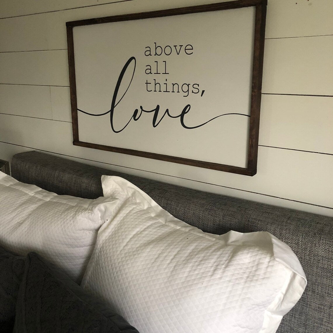 Above All Things. Above the Bed Sign FREE SHIPPING - Etsy