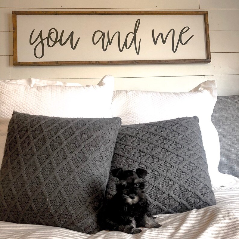 You and Me. Above the Bed Sign [FREE SHIPPING!] - Etsy