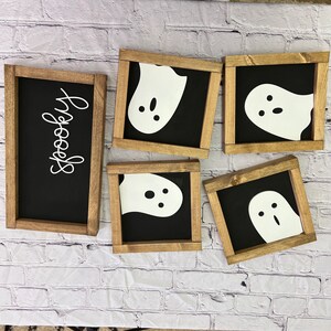 Mini Ghosts & Spooky [set of 5!] Wood Signs [FREE SHIPPING] - Etsy