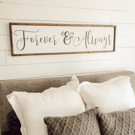 Forever & Always. Above Over the Bed Sign Master Bedroom | Etsy