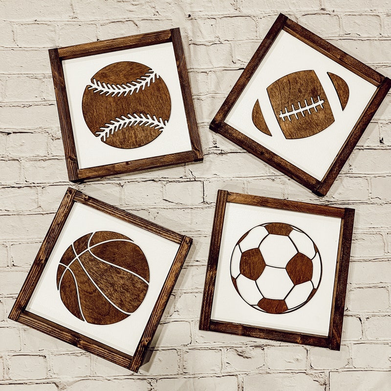 Wood Sports Wall Decor - Etsy