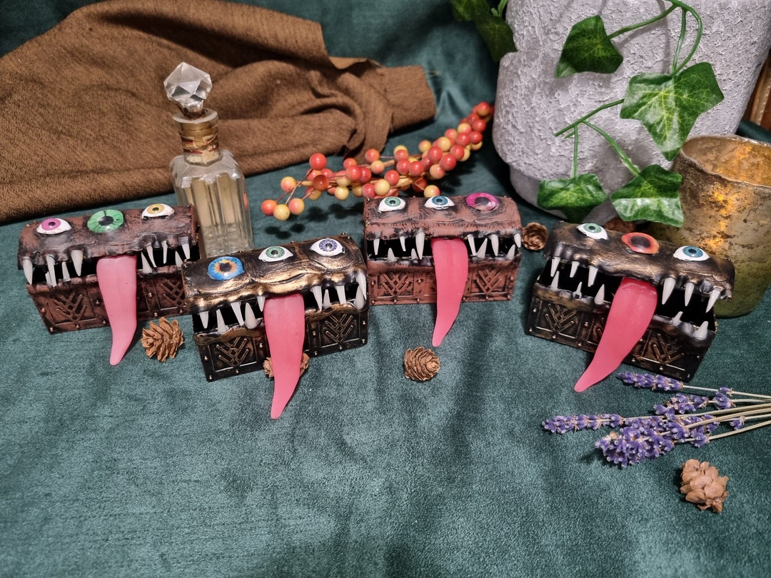 Mimic Chest Decoration With Glow in the Dark Teeth - Etsy