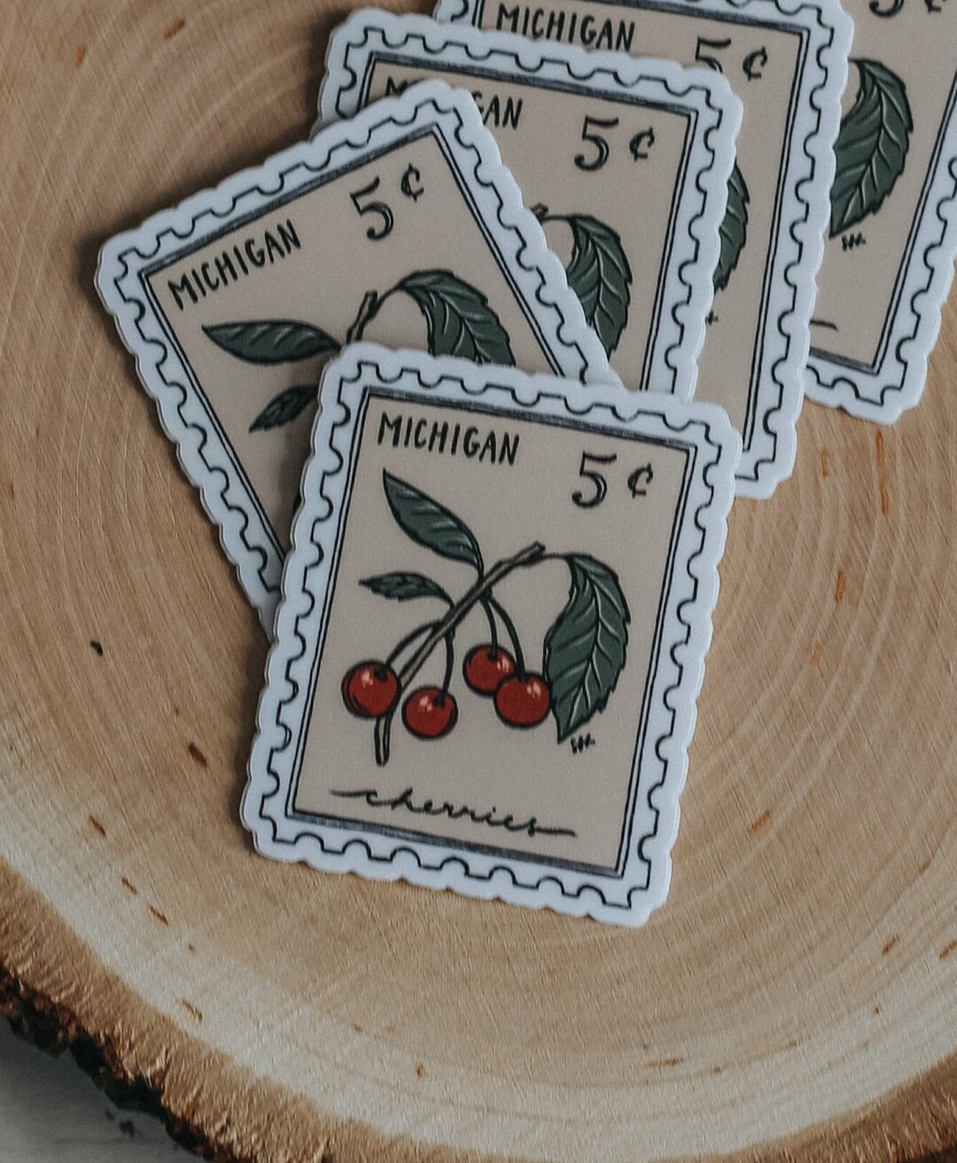 Michigan Stamp Sticker (2in) - Etsy