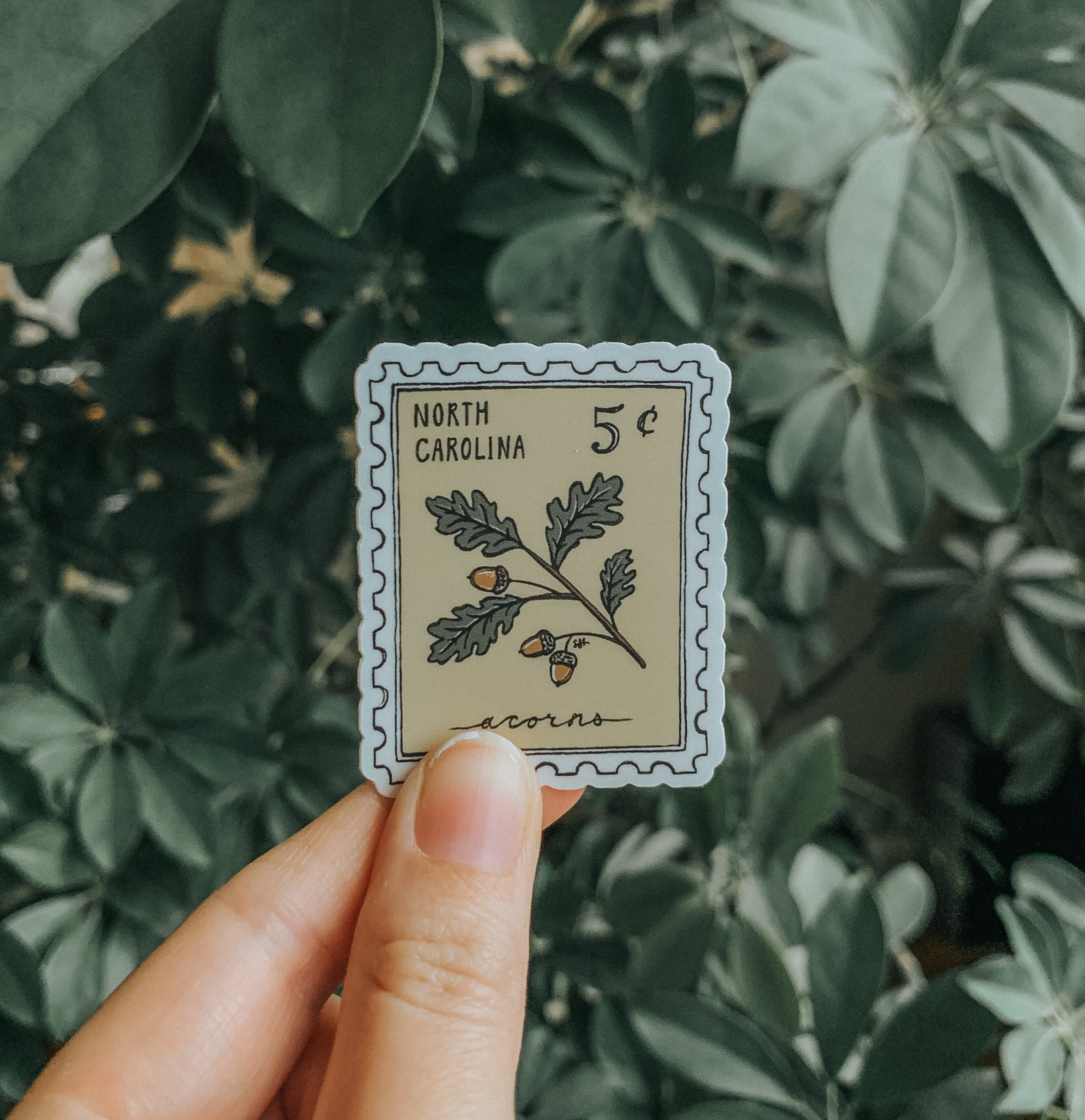 North Carolina Stamp Sticker (2in) - Etsy