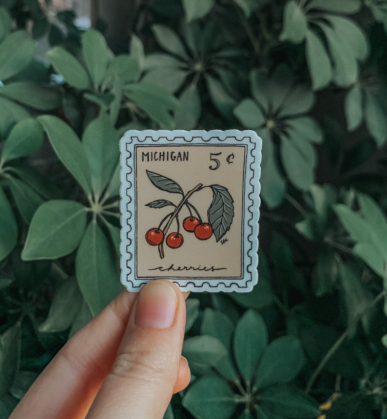 Michigan Stamp Sticker (2in) - Etsy
