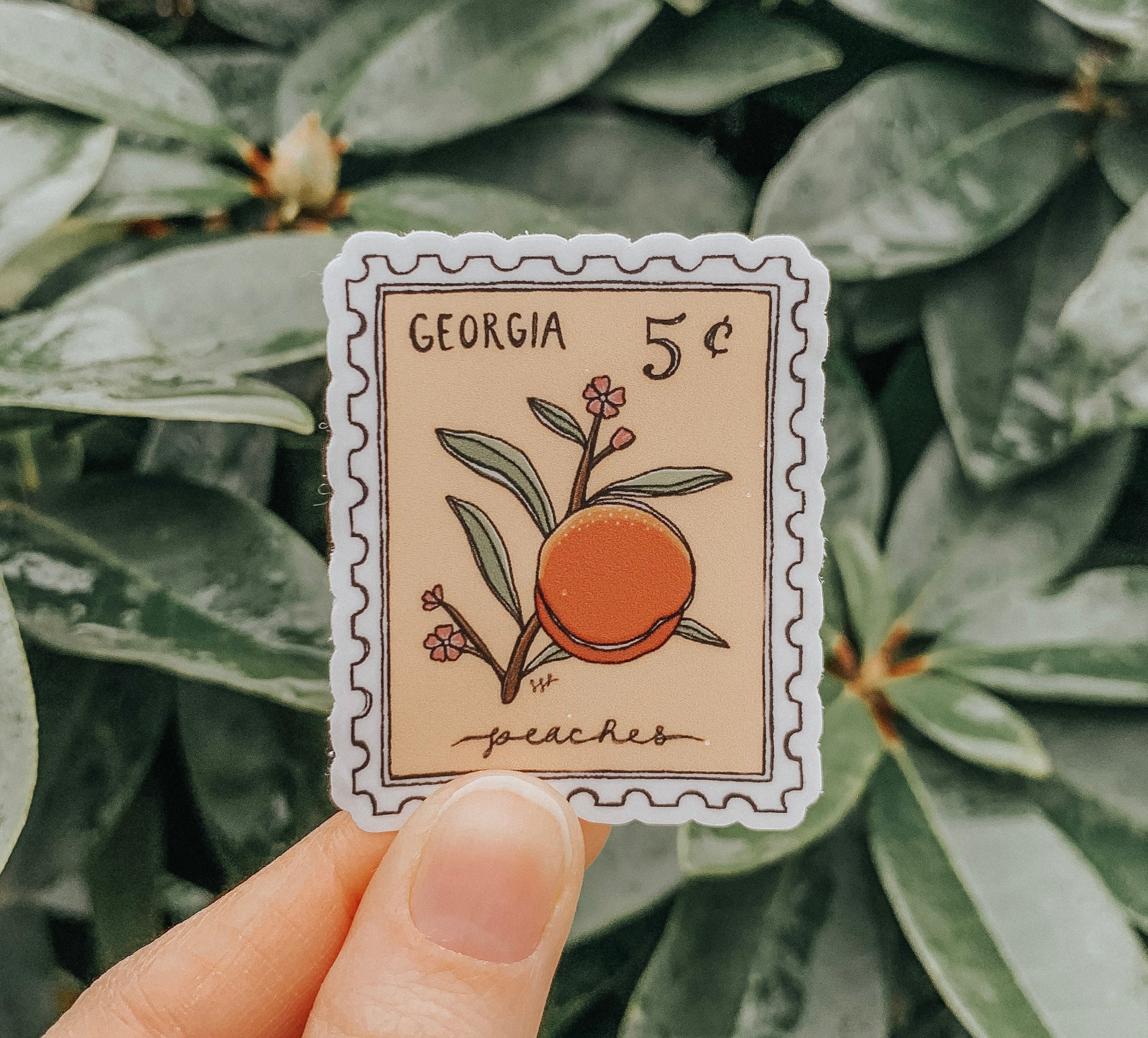 Georgia Stamp Sticker (2in) - Etsy