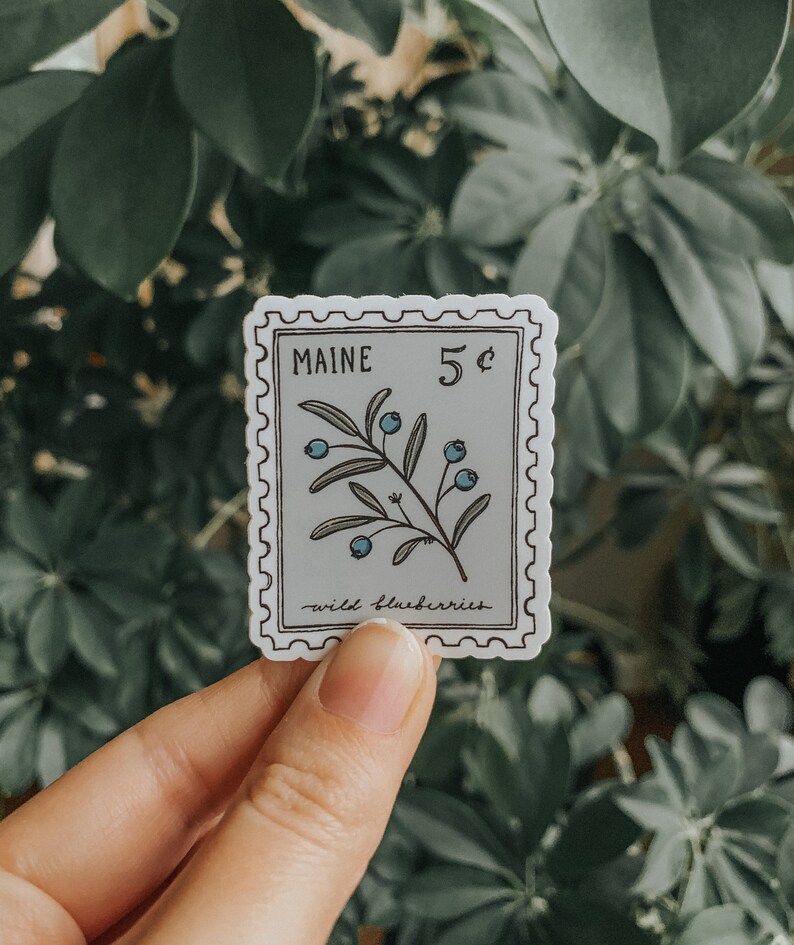 Maine Stamp Sticker (2in) - Etsy