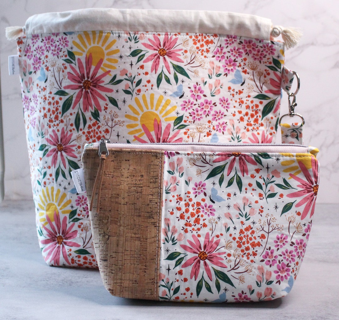 Large Drawstring PB and J Pouch Summer Flowers - Etsy