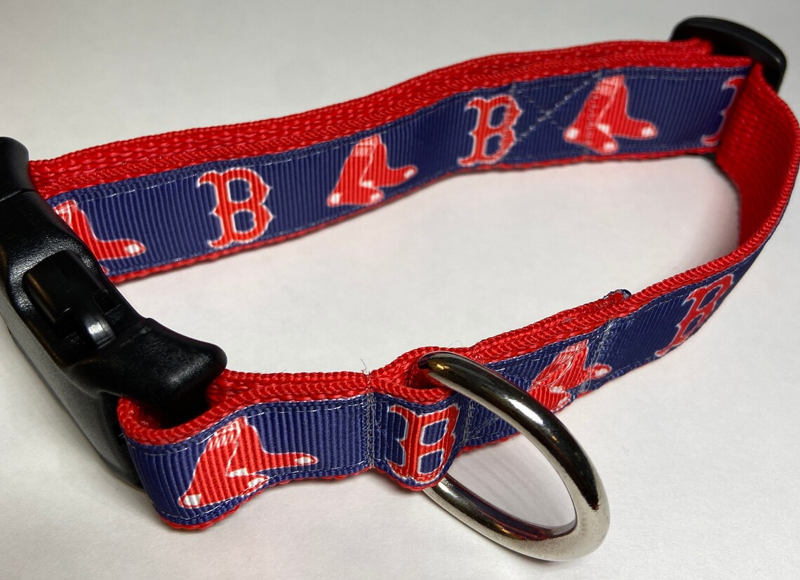 Boston Red Sox, Dog Collar, MLB, Baseball, Personalized, Hand Made, - Etsy