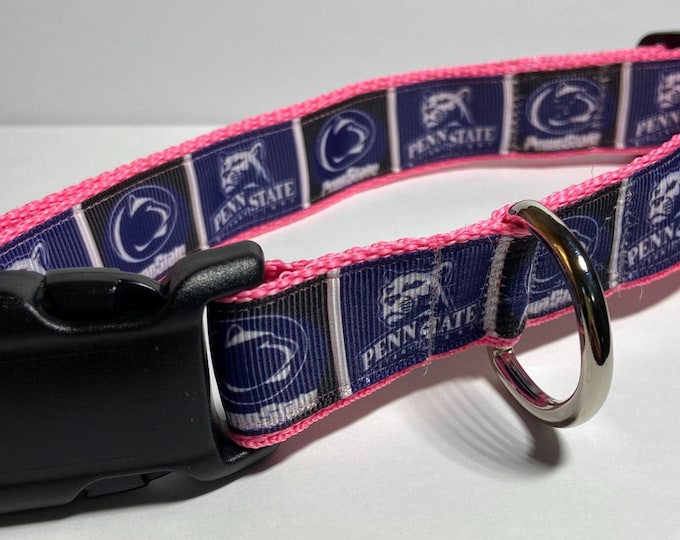 NEW PINK 1" Penn State Dog Collar, NCAA, College, Football. - Etsy