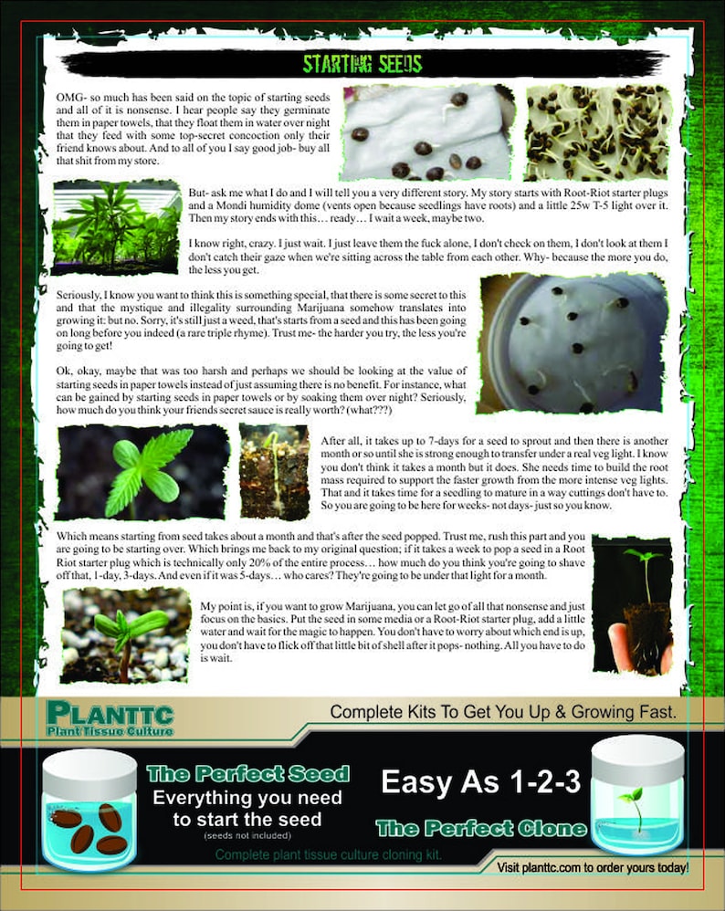 Microclone Seed Starter Germinating Kit Tissue Culture Technique - Etsy