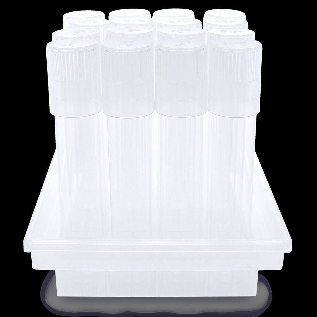Tube Tray 16-glass Tubes and Special Culture Lids. - Etsy