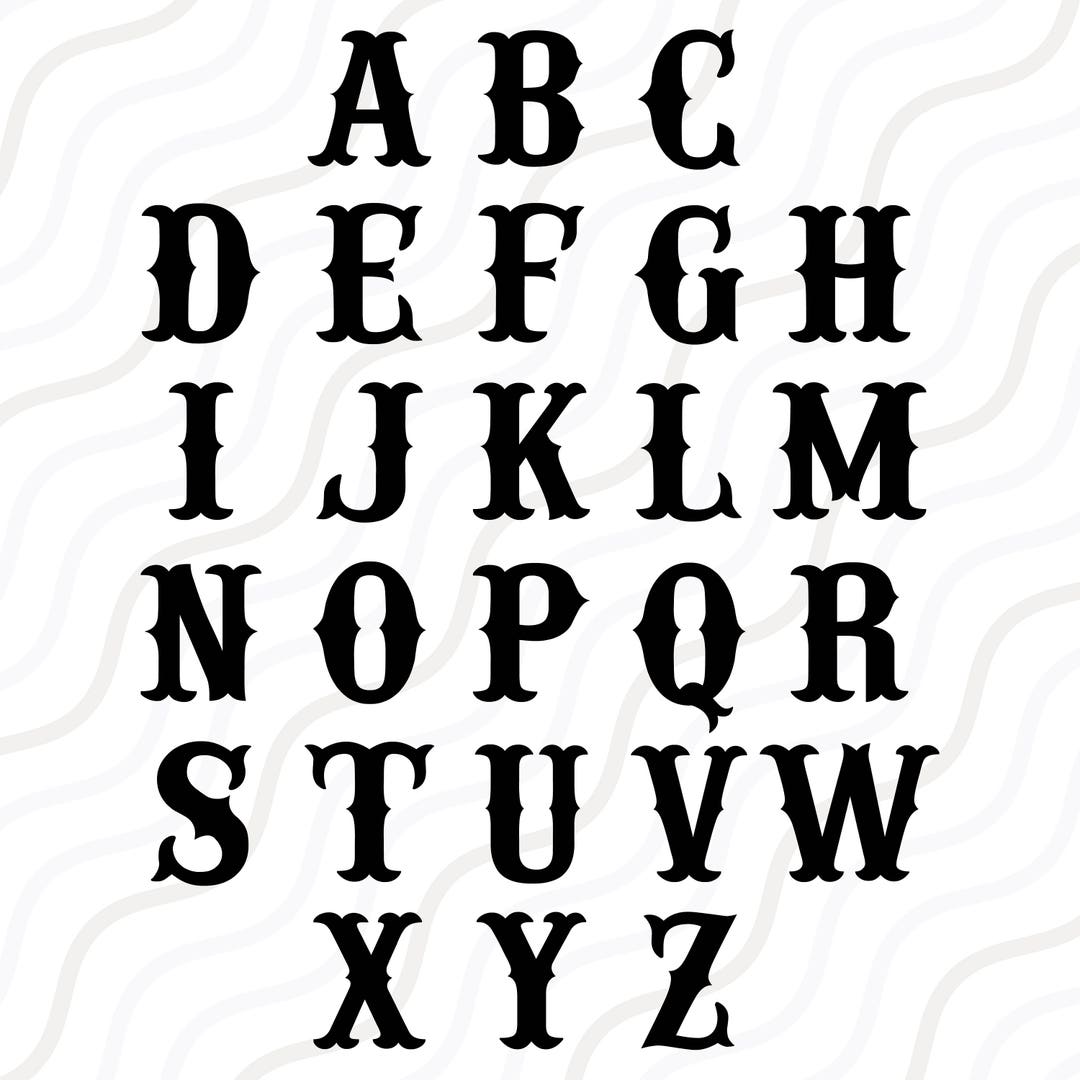 Fishtail Monogram SVG, Fishtail Alphabet Svg, Monogram Alphabet, SVG ...