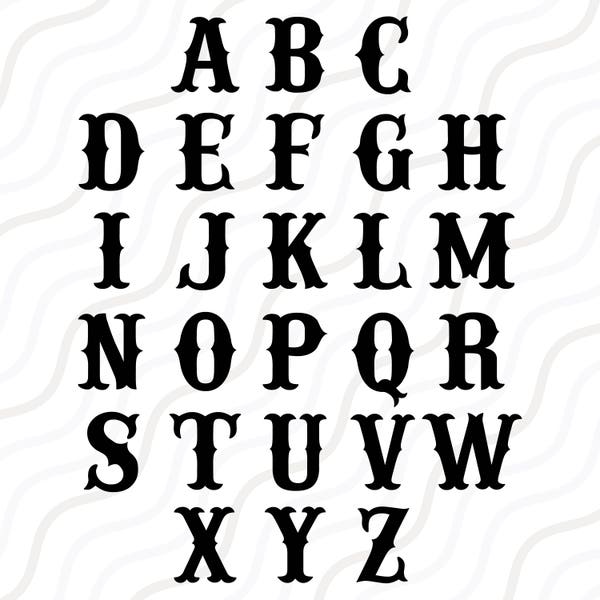 Fishtail Embroidery Font - Etsy