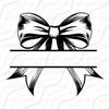 Split Monogram Bow Silhouette Svg and Png - Etsy UK