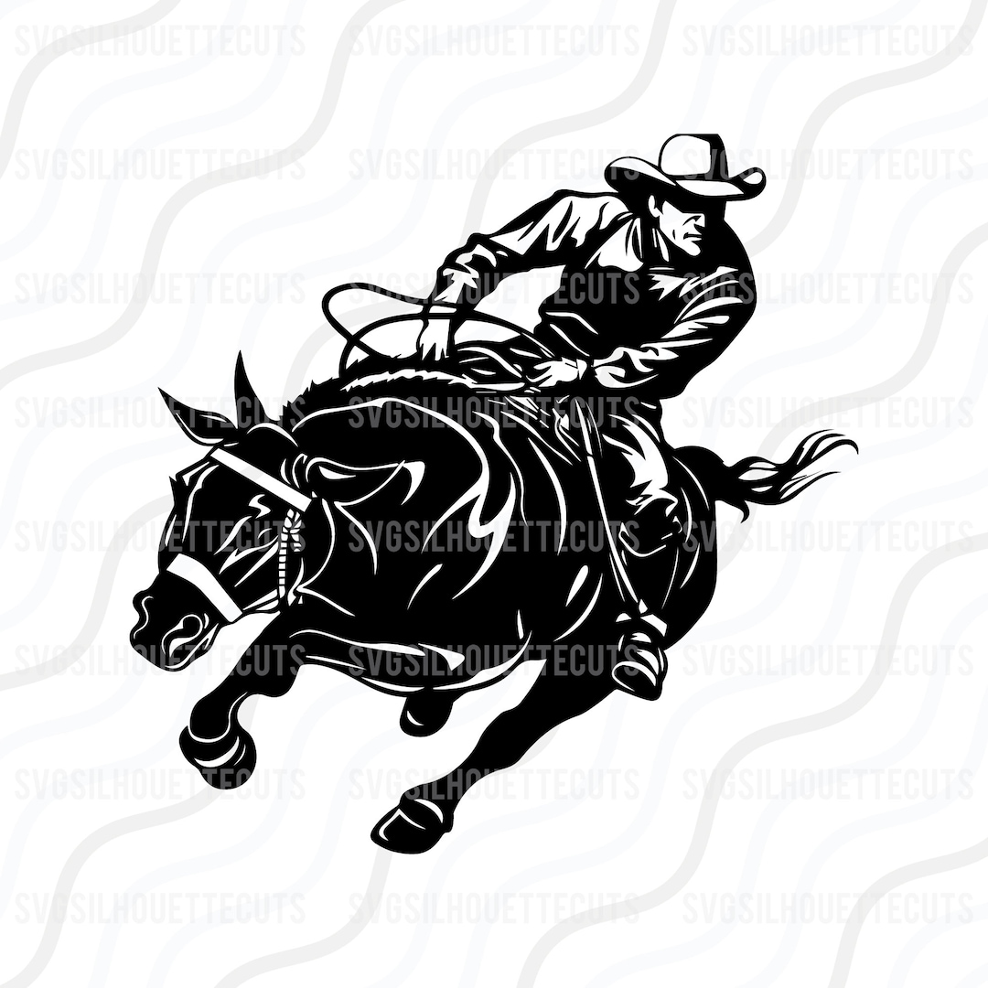 Bull Rider SVG, Cowboy SVG, Horse Riding Svg, Western SVG Cut Table ...