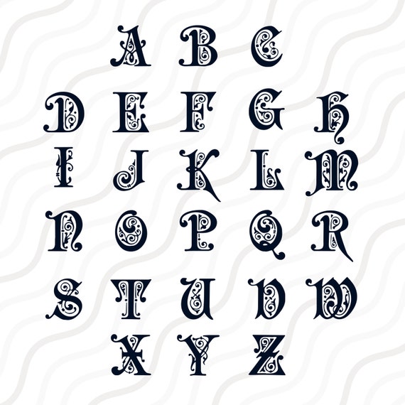 Circle Block Monogram Font Svg Cricut » STRONGER