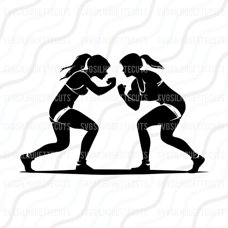 Female Wrestler Clipart - Etsy