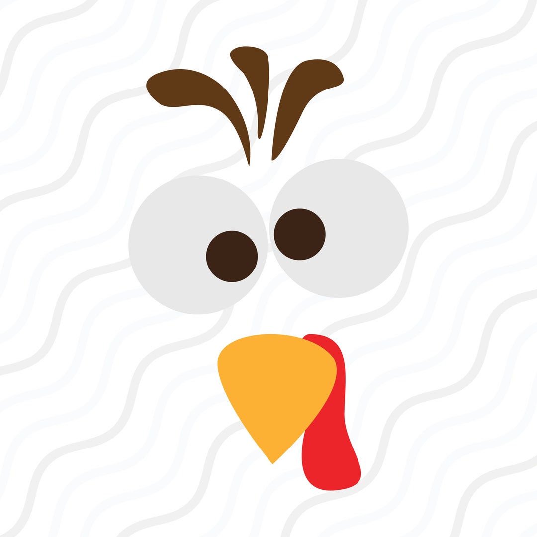 Funny Turkey Face SVG, Turkey SVG, Kids Thanksgiving SVG Cut Table ...