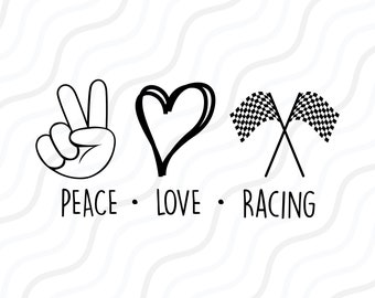 Peace Love Drag Racing - Etsy
