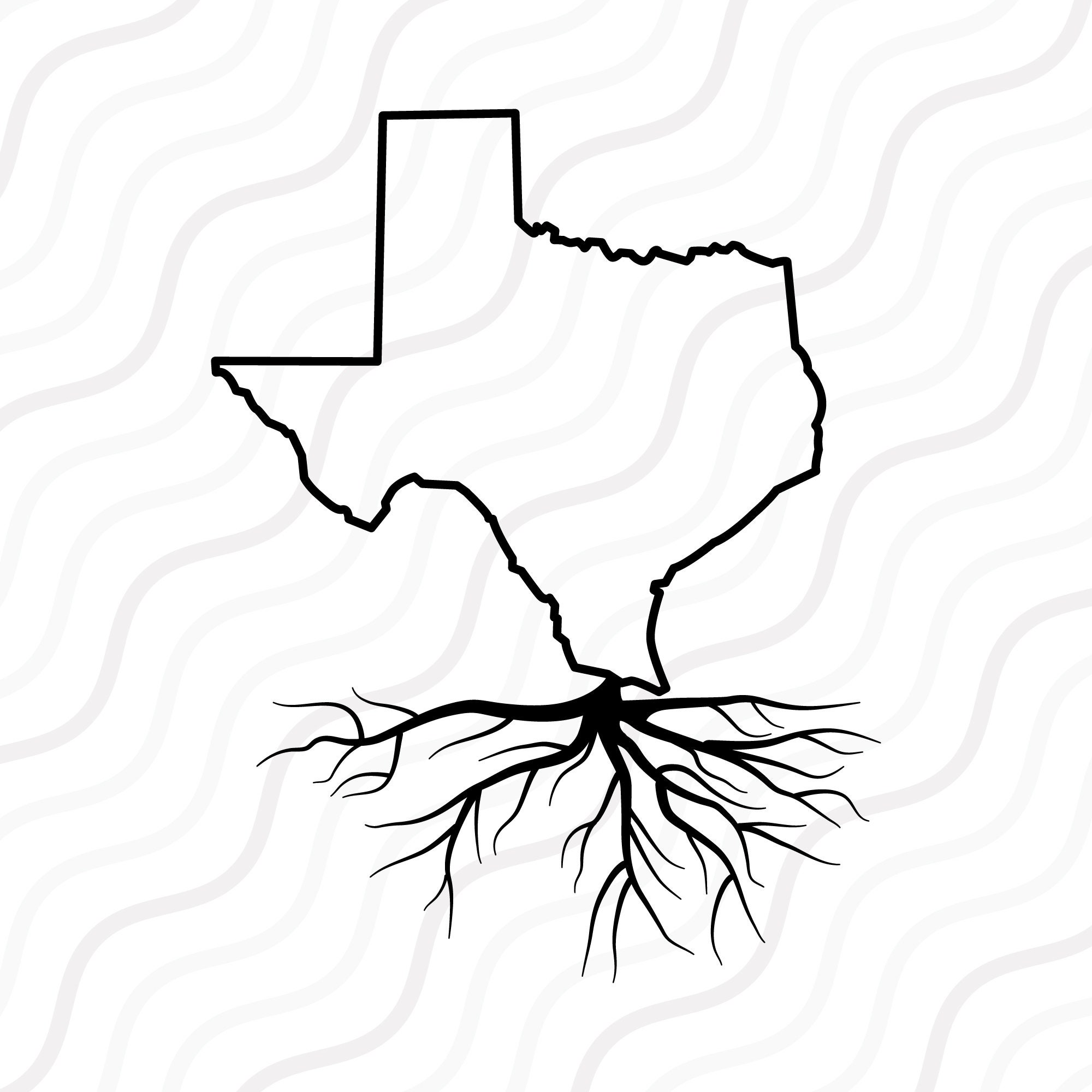 Texas Roots SVG Texas Outline SVG Texas State SVG Cut Table | Etsy